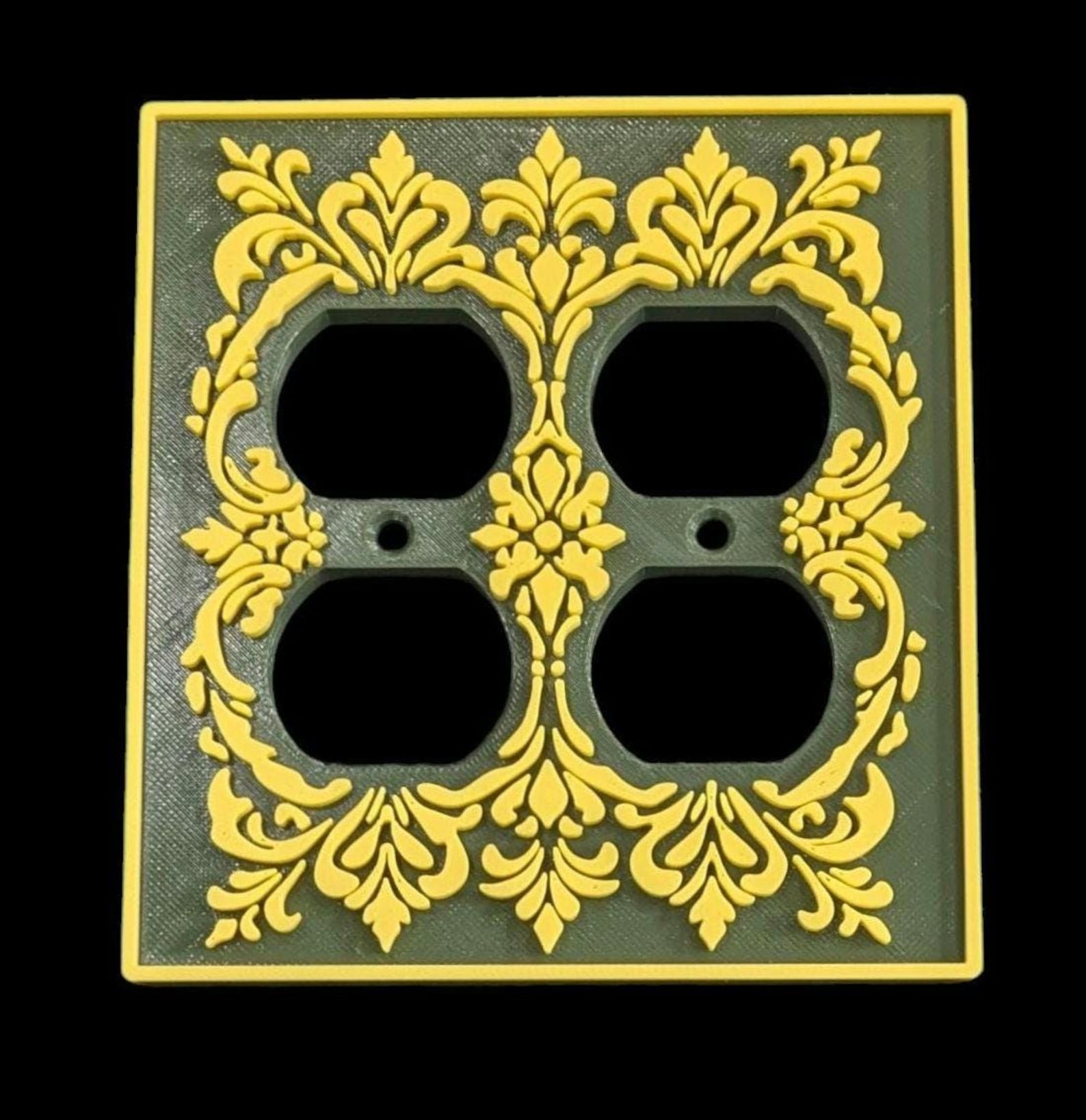 Vintage Style Decorative Outlet Cover – Custom Colors - Duplex 2 Gang ...