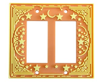 Celestial Starry Double Toggle Light Switch Cover - 2 Gang - Custom ...