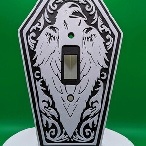 Gothic Raven Coffin Light Switch Cover - Custom Colors - Single 1 Gang ...