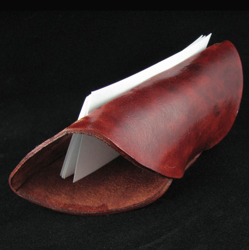 Leather Business Card Holder Deco Style - Etsy