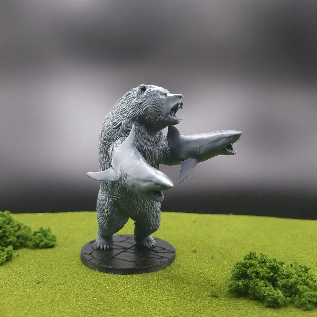 Sharkenbear Resin Tabletop Gaming Miniature - Etsy