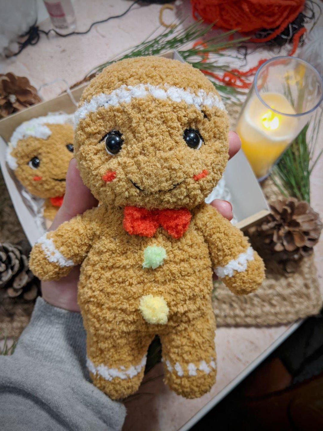 Crochet Pattern Gingerbread Man. Knitting Pattern for a Educational Toy ...