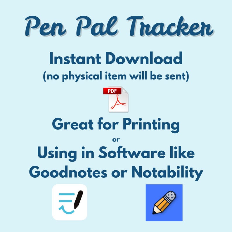 Pen Pal Tracker Printable | Watercolor Floral Correspondence Log ...