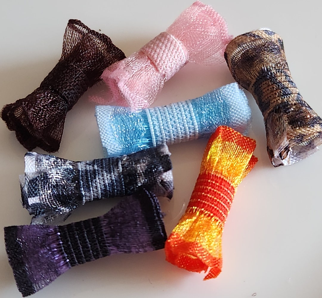 Set of 6 Fabric Beads. Oh My, Oh My, Colors so Vibrant This Must Be a ...