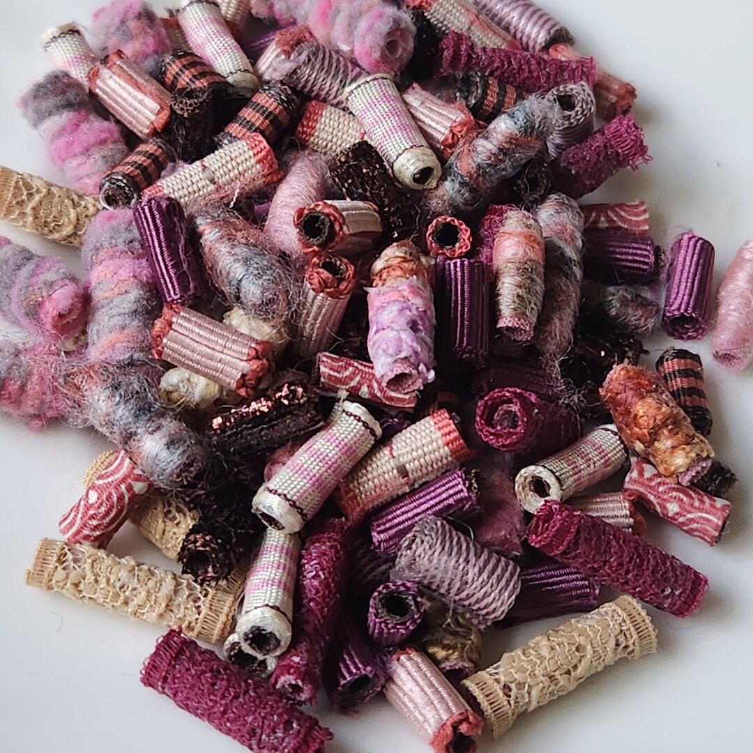 Fiber Bead Mini Pinks and Neutrals a Tame Bunch With Lots of Textures ...