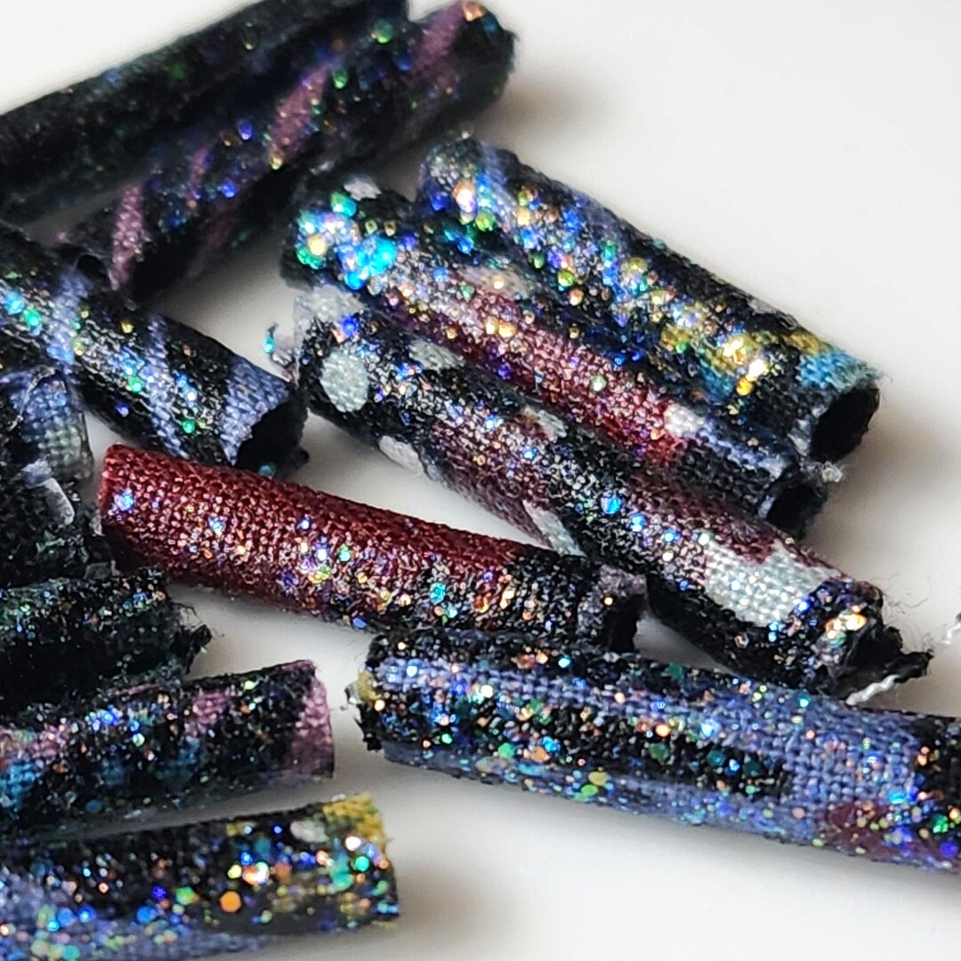 Fabric Bead Mini: Australian Aqua Red Lavender Polka Dot Streaks - Etsy