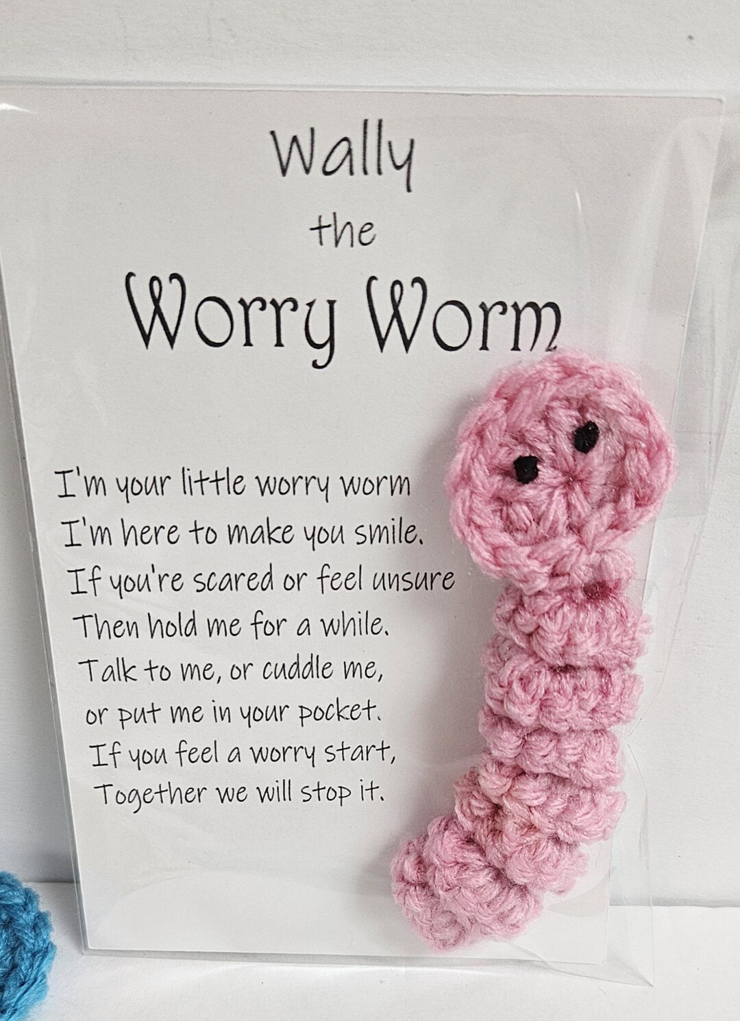 Handmade Crochet Worry Worm/calming/sensory/pocket Hug/anxiety Pet ...