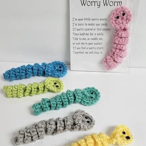 Handmade Crochet Worry Worm/calming/sensory/pocket Hug/anxiety Pet ...