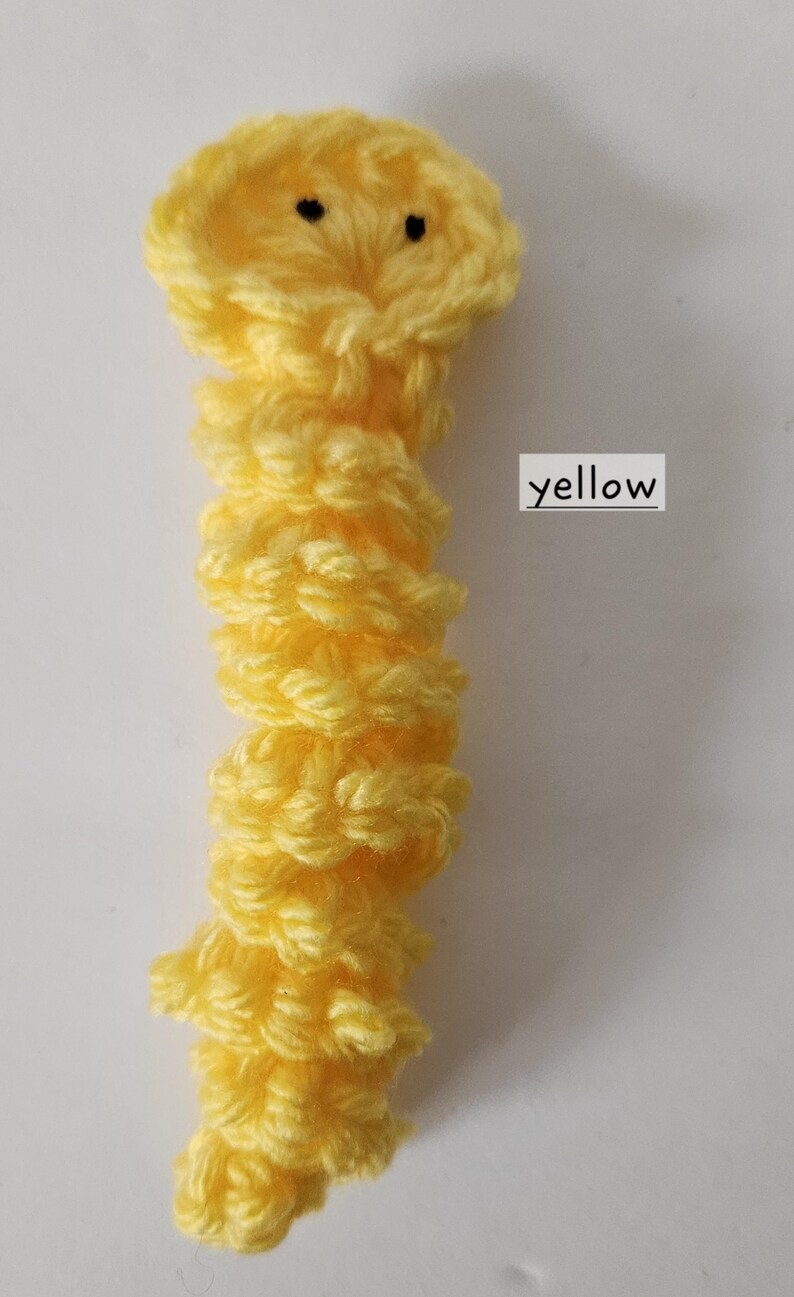 Handmade Crochet Worry Worm/calming/sensory/pocket Hug/anxiety Pet ...