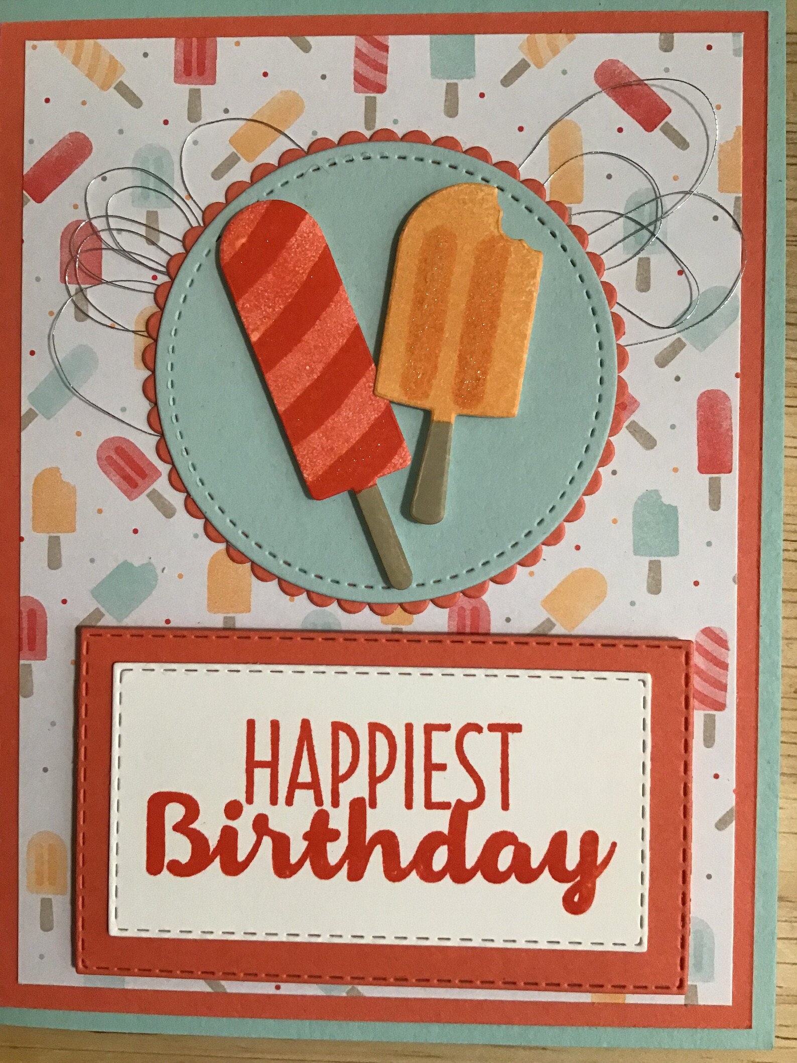 Handmade Card, Ice Cream Card, Ice Pops, Birthday Card, Summer, SWEET ...