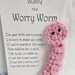 Handmade Crochet Worry Worm/calming/sensory/pocket Hug/anxiety Pet ...