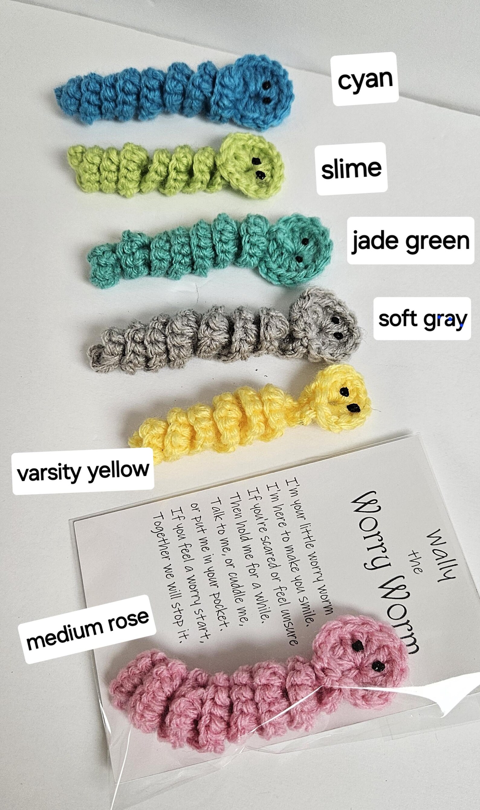 Handmade Crochet Worry Worm/calming/sensory/pocket Hug/anxiety Pet ...