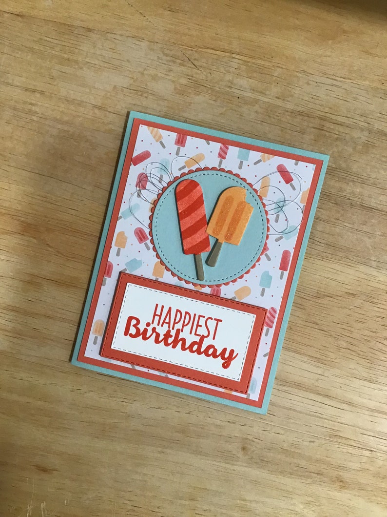 Handmade Card, Ice Cream Card, Ice Pops, Birthday Card, Summer, SWEET ...