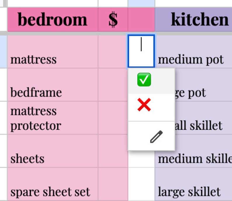 Apartment Shopping Essentials Template - Etsy