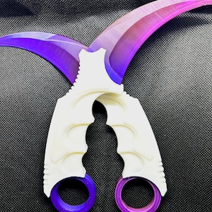 3D Printed Obsidian Karambit Knife 1 Blade - Etsy