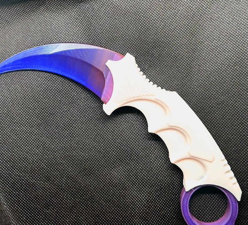 3D Printed Obsidian Karambit Knife 1 Blade - Etsy