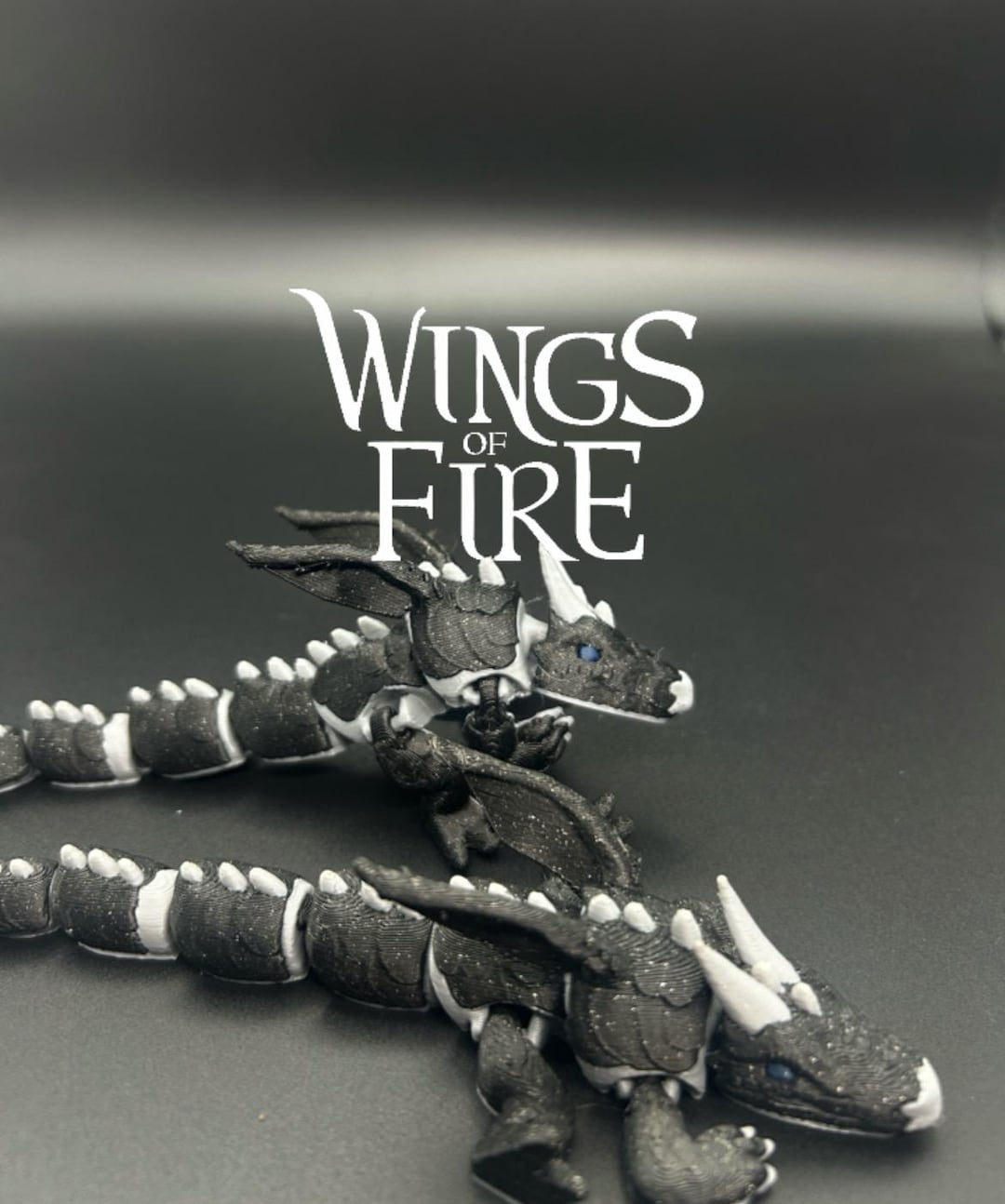Wings of Fire Inspired Dragon Articulated Nightwing - Etsy
