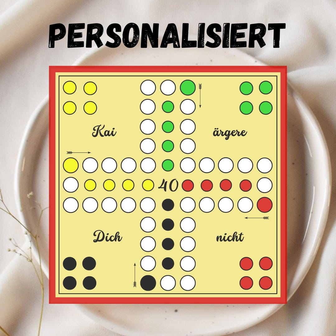 Personalized Game Board With Name Ludo Funny Gift Idea for a Birthday ...