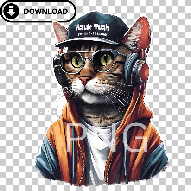 Cool Cat Trendy Hawk Tuah PNG SVG Hawk Tuah Girl PNG, Hak Twa Girl ...