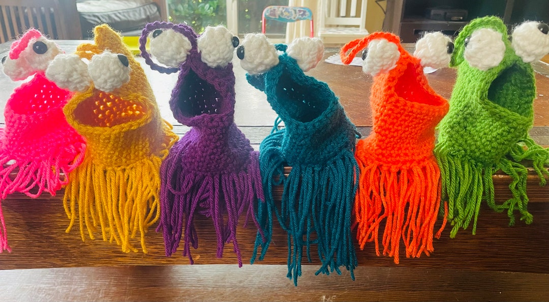 Crochet Large Mouth Alien, Hanging Alien Toy - Etsy