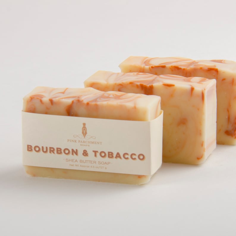 Bourbon Tobacco Handmade Soap: Shea Butter, Vegan Soap for Men - Etsy
