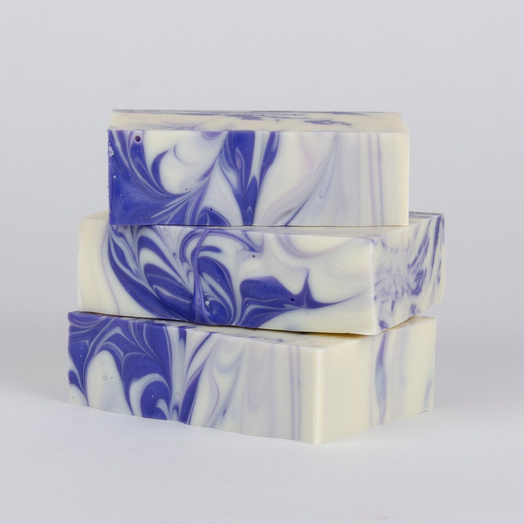 Lavender Handmade Soap - Gift Set of (3) Three Lavender Essential Oil ...