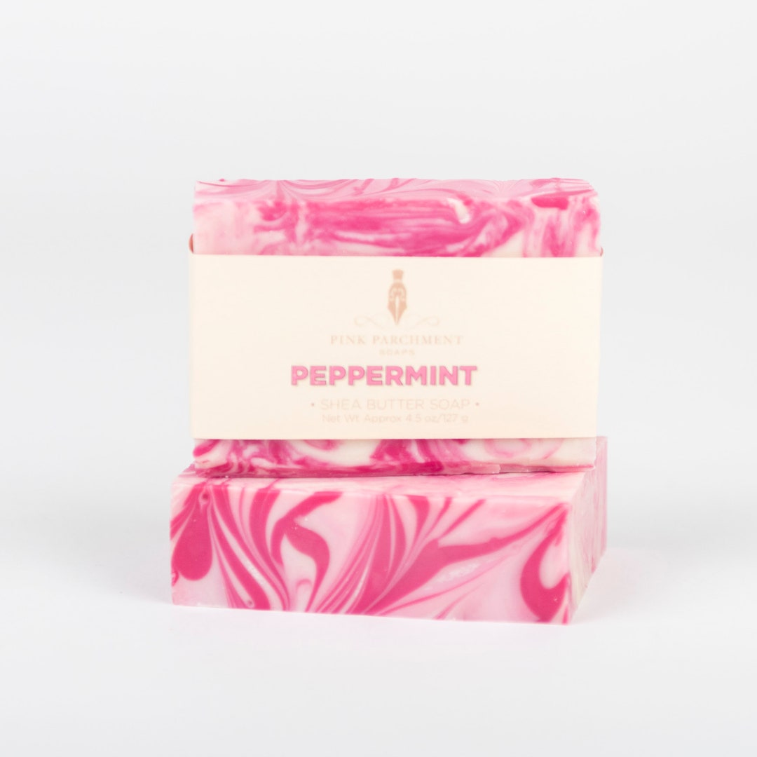 Handmade Peppermint Essential Oil Soap: Artisan Cold Process Shea ...