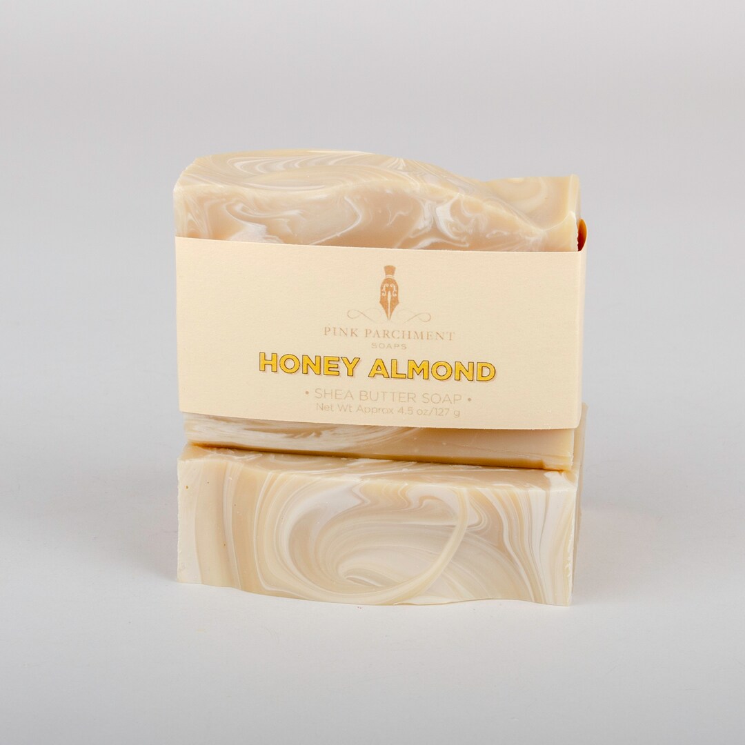 Honey Almond Handmade Bar Soap - Handmade Cold Process Bar Soap - Shea ...
