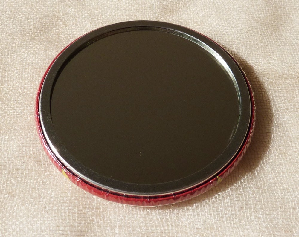 Oriental Red Pocket Mirror - Etsy