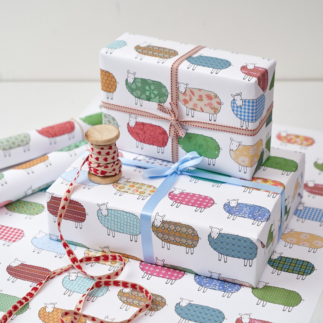 Colourful Sheep Wrapping Paper - Etsy
