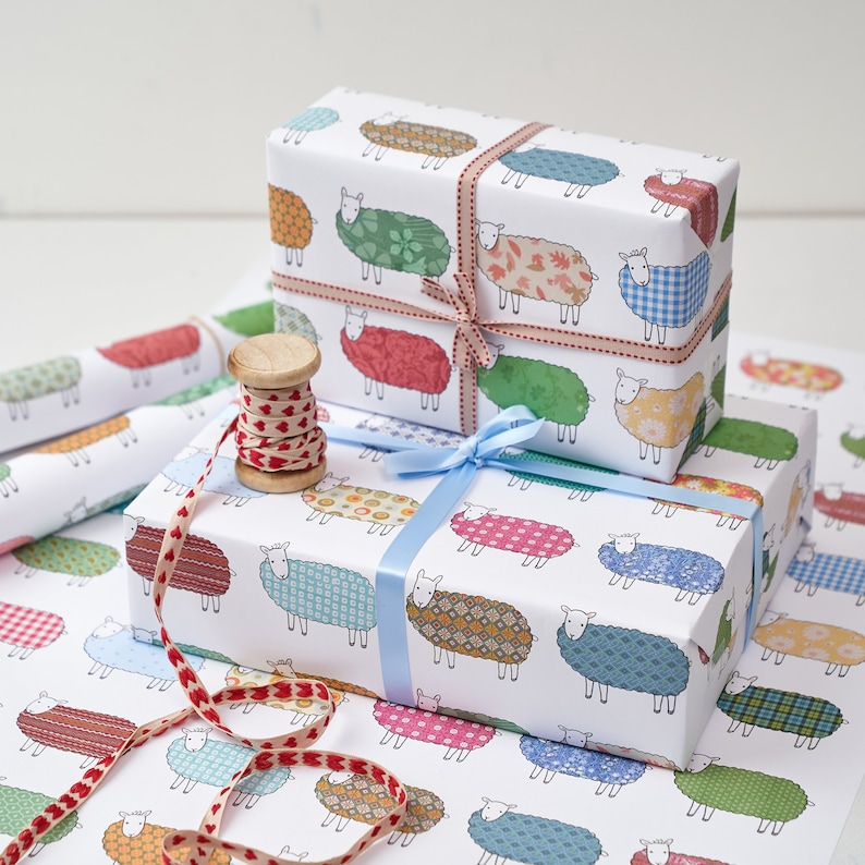 Colourful Sheep Wrapping Paper - Etsy