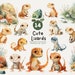 14 Lizard Clipart Cute Watercolor Reptile PNG Set, Commercial Use ...
