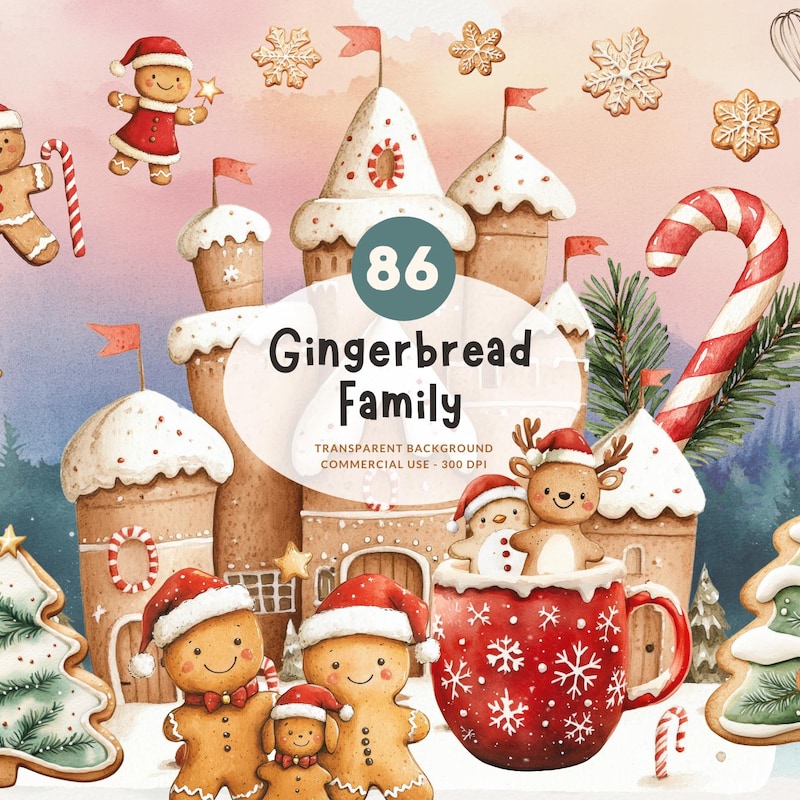 Gingerbread Family - Etsy