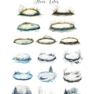 110 Winter Watercolor Backgrounds, PNG, Christmas Clipart, Abstract ...