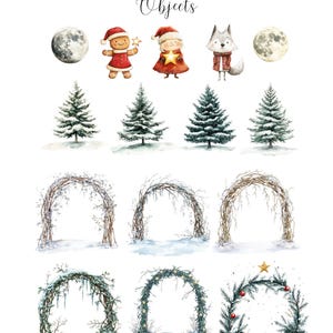 110 Winter Watercolor Backgrounds, PNG, Christmas Clipart, Abstract ...