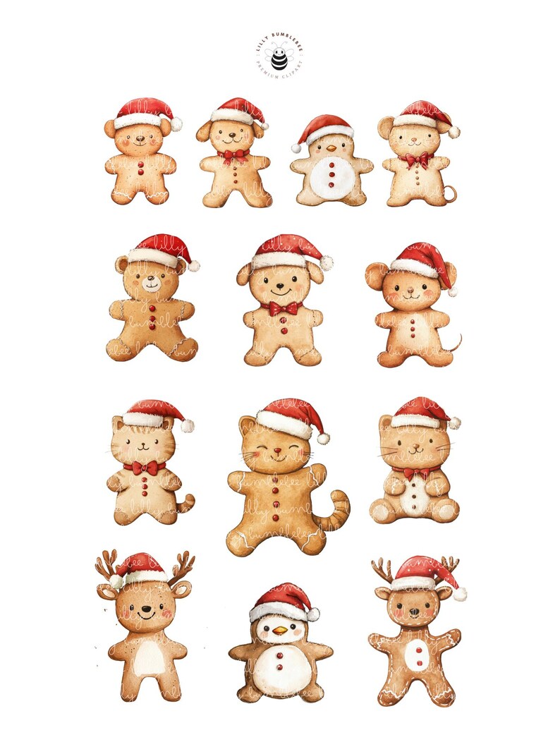 86 Gingerbread Family With Mom, Dad, Kids, Baby, Pets & More, PNG ...