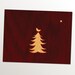 Set of 8 Christmas Card Set / Holiday Card Set Wood Inlay Trees, Birds ...
