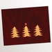 Set of 8 Christmas Card Set / Holiday Card Set Wood Inlay Trees, Birds ...