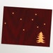 Set of 8 Christmas Card Set / Holiday Card Set Wood Inlay Trees, Birds ...