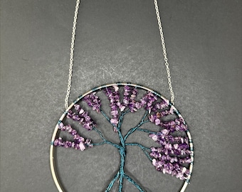 Unique Handmade Purple Amethyst Tree of Life Sun Catcher/key Chain ...