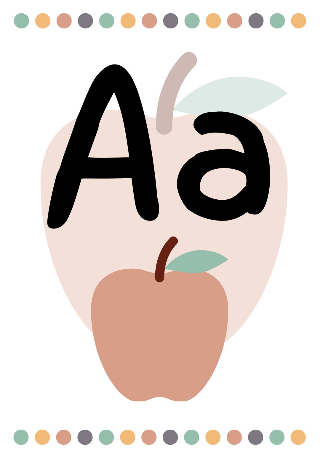 Minimalist Pastel Alphabet Poster - Etsy