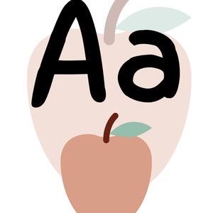 Minimalist Pastel Alphabet Poster - Etsy