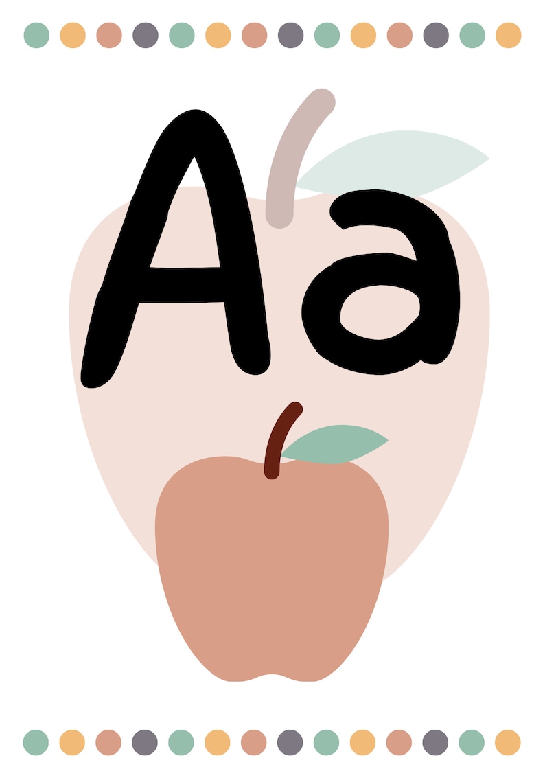 Minimalist Pastel Alphabet Poster - Etsy