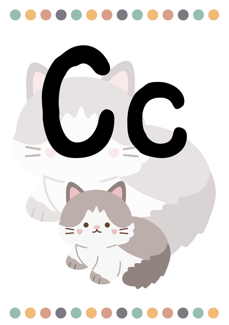 Minimalist Pastel Alphabet Poster - Etsy