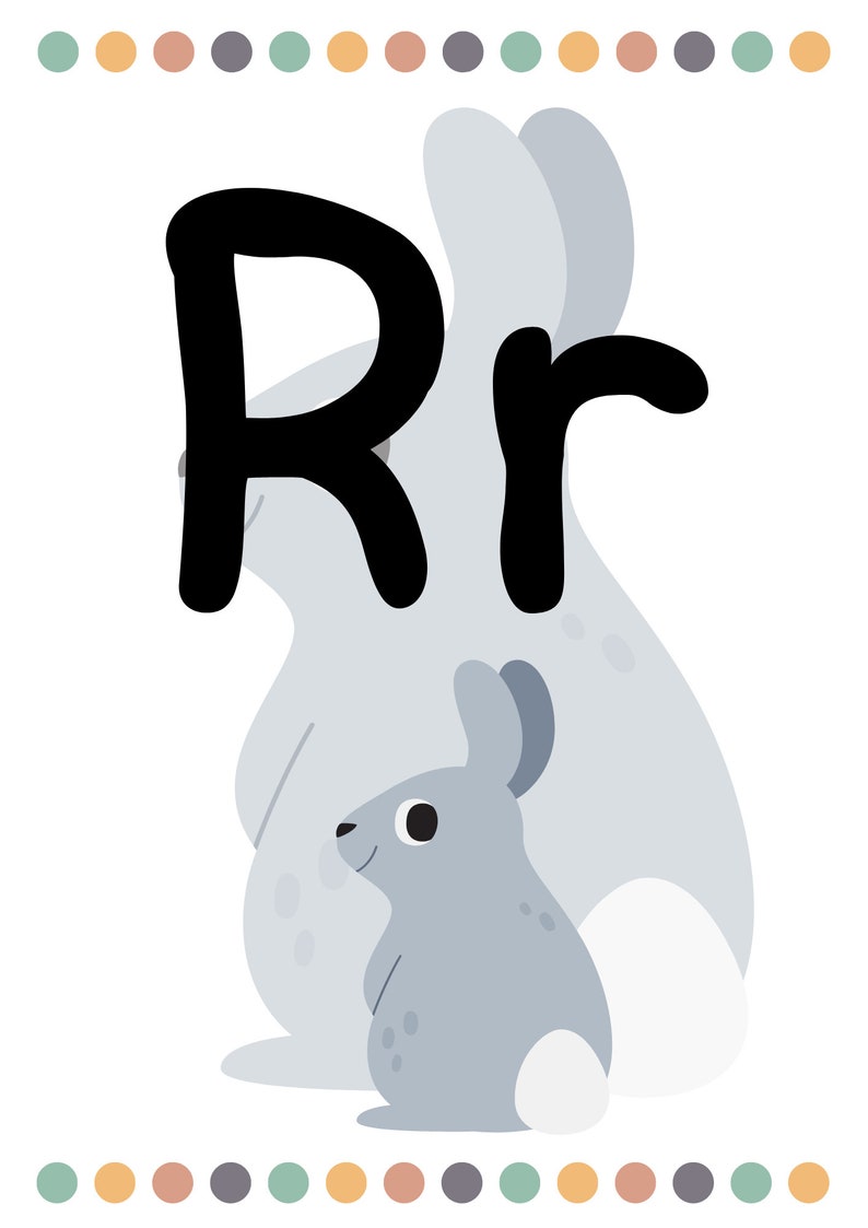 Minimalist Pastel Alphabet Poster - Etsy