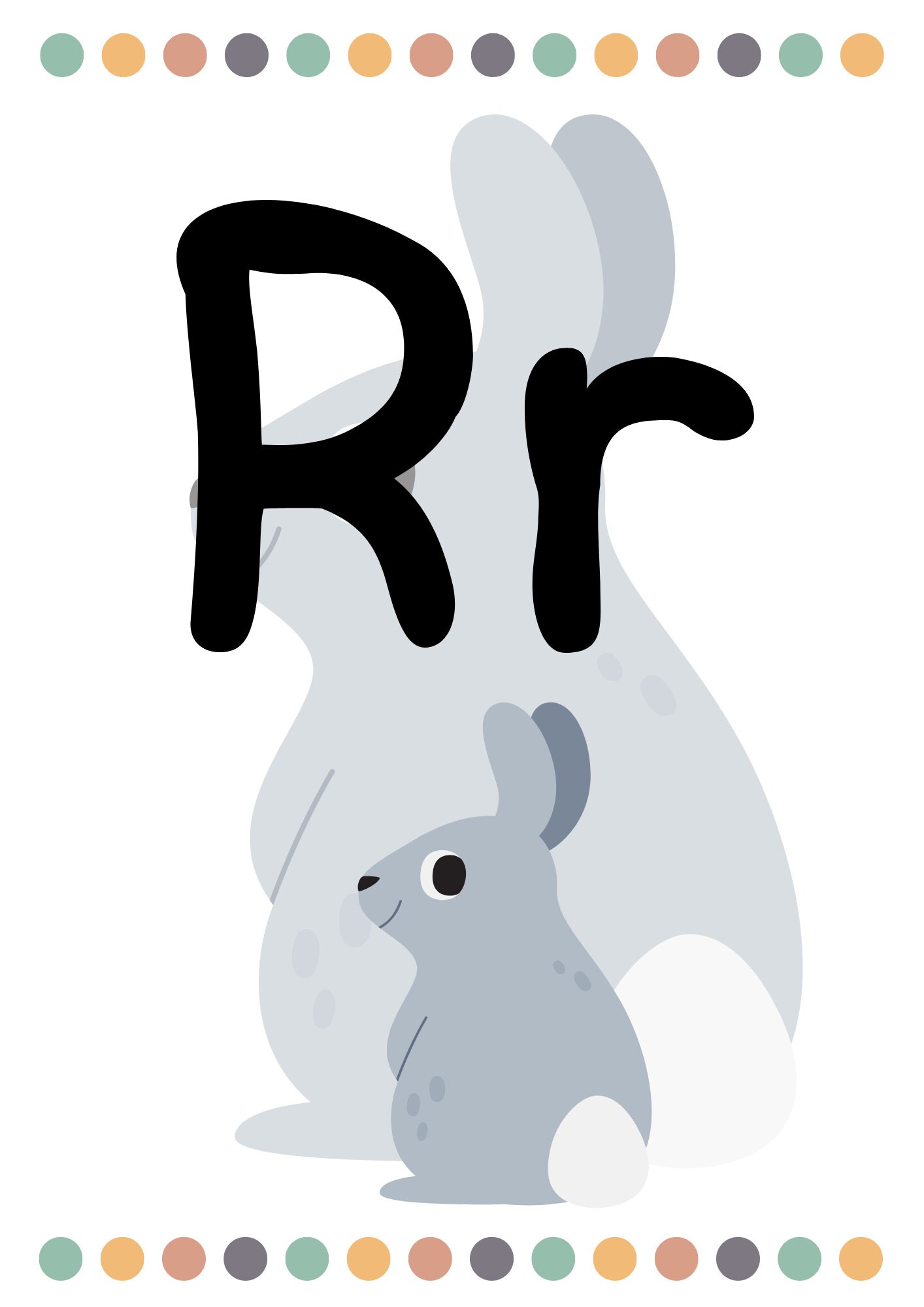 Minimalist Pastel Alphabet Poster - Etsy