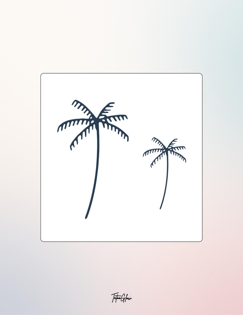 Semi Permanent Tattoo Palm Tree - Summer Sunset Matte Midnight Blue ...