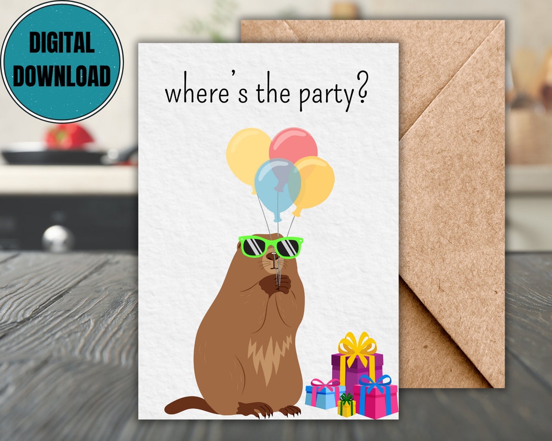 Printable Birthday Card, Giftful Animals Design, Sendable Love ...
