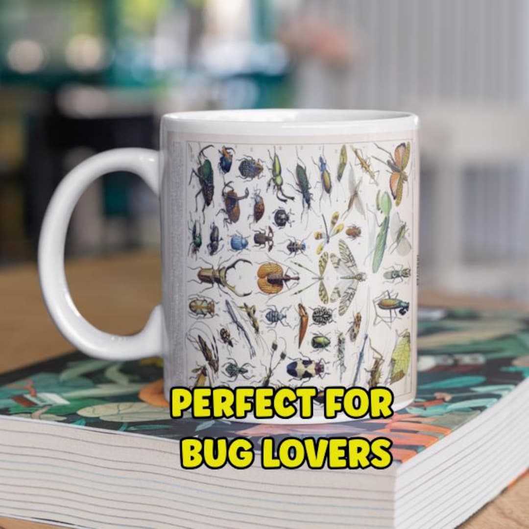 Entomology Mug – Vintage Beetle Illustration Coffee Cup, Insect Lover ...