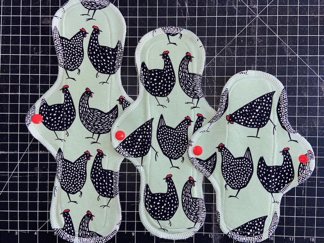 Bamboo Cloth Postpartum Menstrual Washable Period Pad Reusable Chicken ...